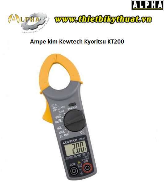 Ampe kìm Kewtech Kyoritsu KT200- Hàng Chính Hãng