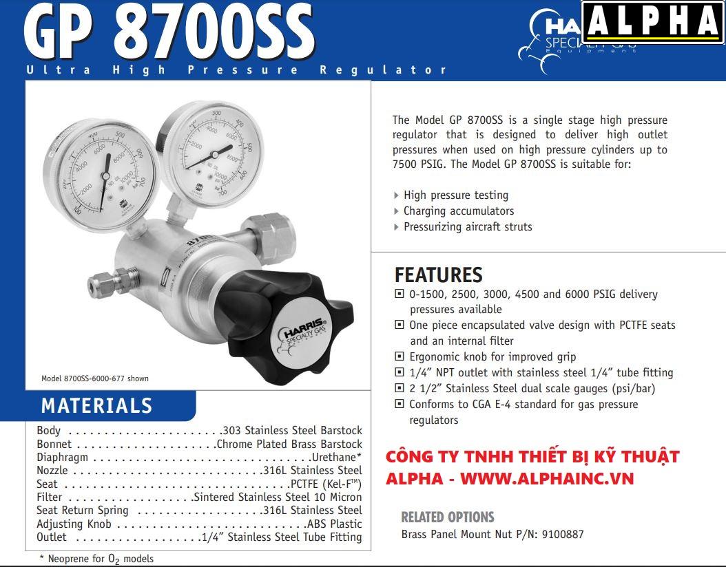 Van Giảm Áp HARRIS 8700SS-3000-000 - ALPHA chuyên cung cấp thiết bị số 1 VN